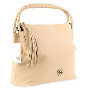 Tory Burch | Bags | Taylor Devon Sand Beige Leather Hobo Bag | Poshmark